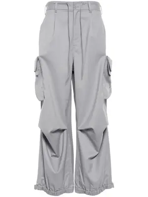 Y3 Logo-print Cargo Pants - Grey