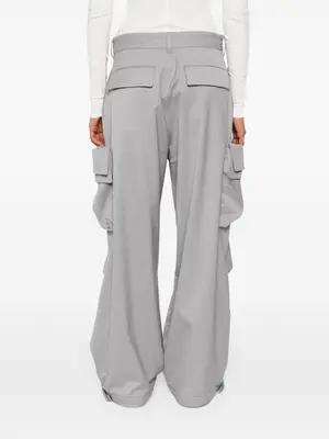 Y3 Logo-print Cargo Pants - Grey