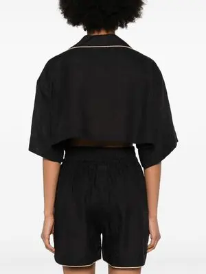 Palm Angels Cropped Bowling Shirt