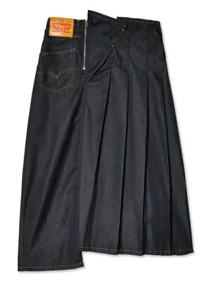 Junya Watanabe Asymmetric Denim Midi Skirt