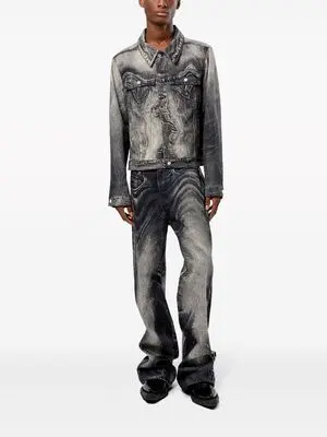 Camper Swirl-print Denim Jacket - Grey