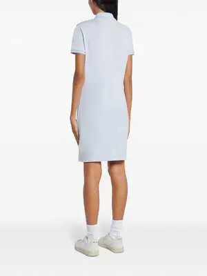 Lacoste Logo-appliqué Cotton Polo Dress - Blue