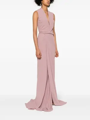 Rick Owens Crepe Wrap Maxi Dress