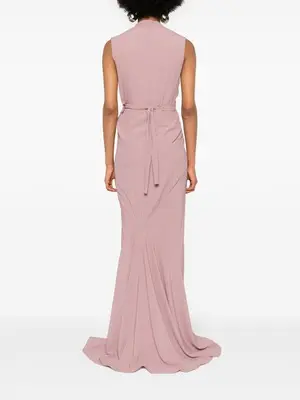 Rick Owens Crepe Wrap Maxi Dress