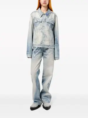 Camper Swirl-print Denim Jacket - Blue