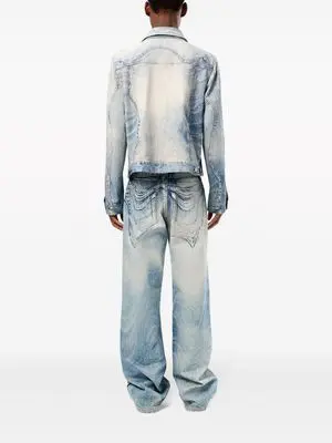 Camper Swirl-print Denim Jacket - Blue