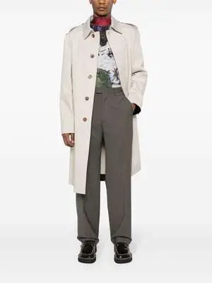 MAISON MARGIELA Pressed-crease Straight-leg Trousers - Brown