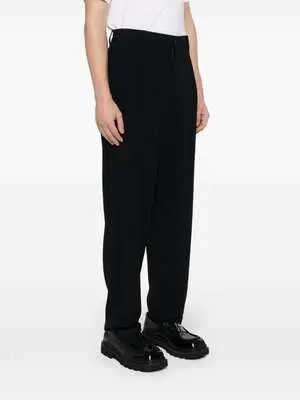 Giorgio Armani Wool Tapered Trousers - Blue