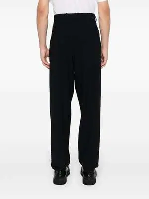 Giorgio Armani Wool Tapered Trousers - Blue