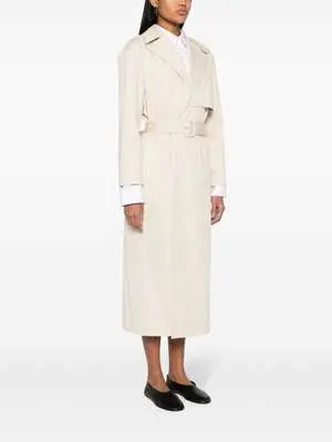 Theory Twill Belted Maxi Trench Coat