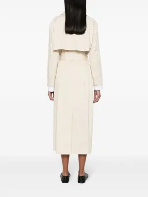 Theory Twill Belted Maxi Trench Coat