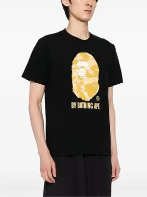 A BATHING APE Logo-print Cotton T-shirt - Black