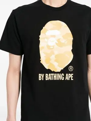 A BATHING APE Logo-print Cotton T-shirt - Black