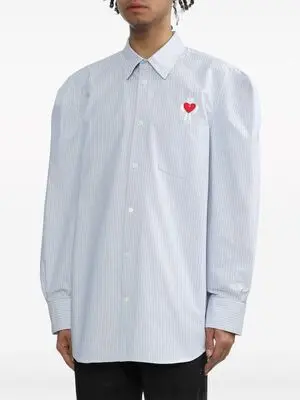 DOUBLET Robot Shoulder Striped Cotton Shirt