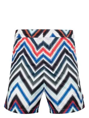 Missoni Zigzag Swim Trunks - White