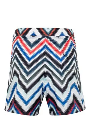 Missoni Zigzag Swim Trunks - White