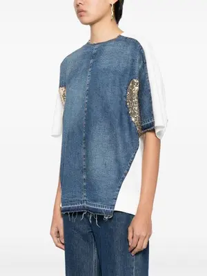 UNDERCOVERISM Sequin-detail Denim T-shirt
