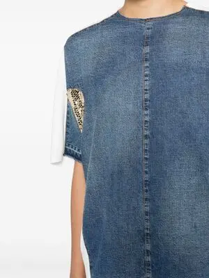 UNDERCOVERISM Sequin-detail Denim T-shirt