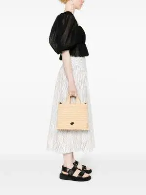 PATOU Small Jp Raffia Tote Bag - Neutrals