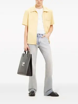 COURREGES Logo-appliqué Twill Shirt