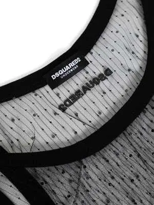 Dsquared2 Crystal-embellished Tulle Tank Top