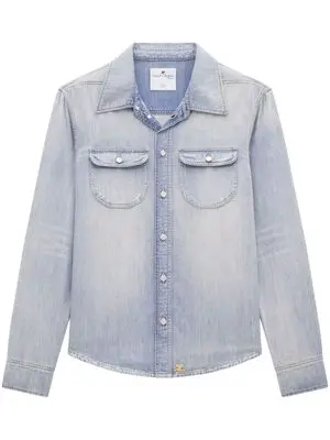 COURREGES Logo-appliqué Denim Shirt