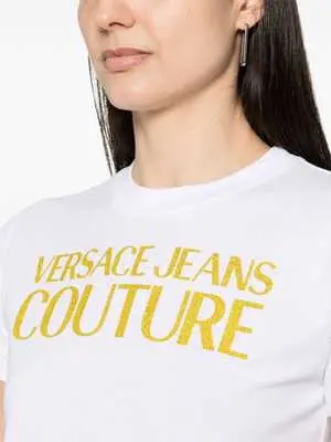 Versace Logo-print Glittered T-shirt