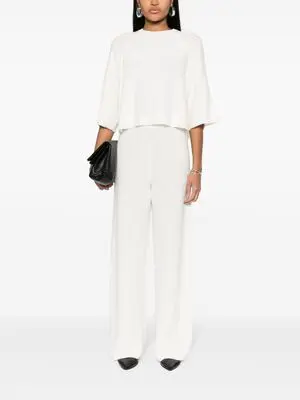 Fabiana Filippi Sequin-embellished Knit Trousers - Neutrals