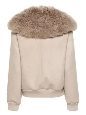 LISKA Cashmere Bomber Jacket - Neutrals