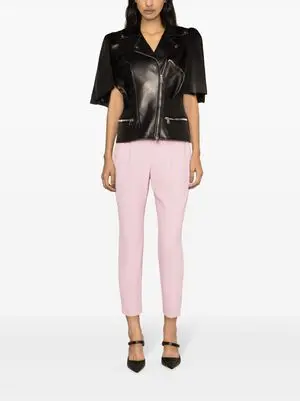 Alexander McQueen Knotted Bow Leather Biker Vest