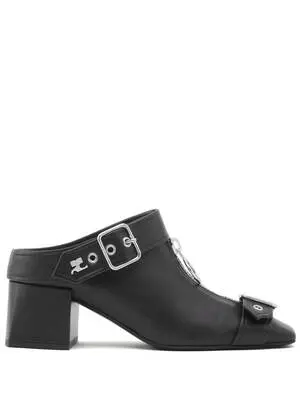Courreges Mid Heel Mules Clogs For Women