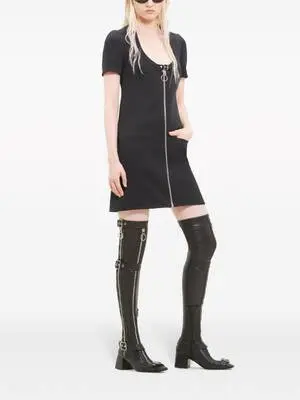 COURREGES Buckle-detail Twill Dress
