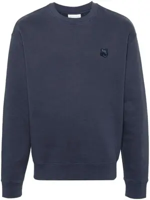 Maison Kitsuné Bold Fox Head Cotton Sweatshirt - Blue