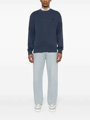 Maison Kitsuné Bold Fox Head Cotton Sweatshirt - Blue