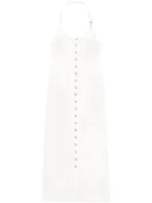 COURREGES Halterneck Denim Dress