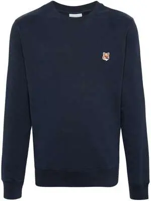 Maison Kitsuné Bold Fox Head Cotton Sweatshirt - Blue
