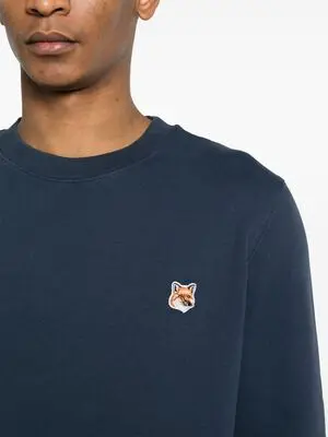 Maison Kitsuné Bold Fox Head Cotton Sweatshirt - Blue