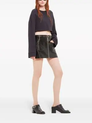 COURREGES Buckle-strap Crinkled Miniskirt