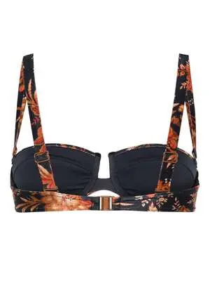 Zimmermann Junie Floral-print Balconette Bra