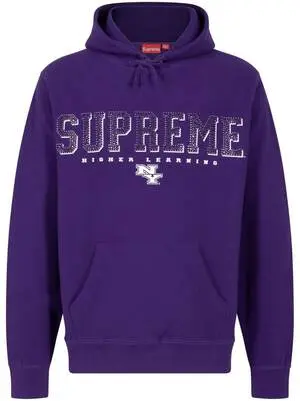 Supreme Gems Crystal-embellished Hoodie Purple