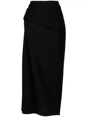 DEL CORE Textured Pencil Midi Skirt