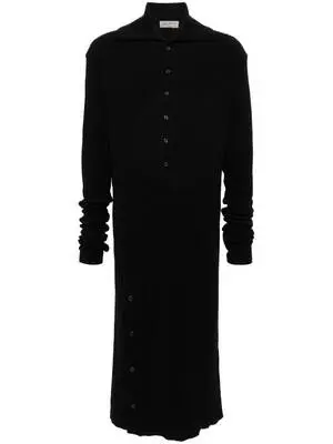 Yohji Yamamoto Ribbed-knit Cotton Jumper - Black