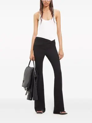 COURREGES Twist-front Bootcut Trousers - Black