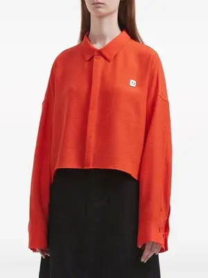 Izzue Logo-plaque Cropped Shirt