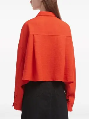 Izzue Logo-plaque Cropped Shirt