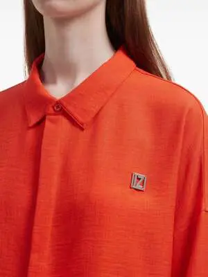 Izzue Logo-plaque Cropped Shirt