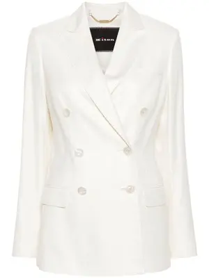 Kiton Double-breasted Canvas Blazer
