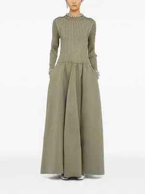 JIL SANDER Ribbed-knit Flared Dress