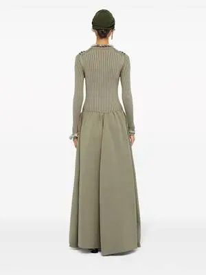 JIL SANDER Ribbed-knit Flared Dress