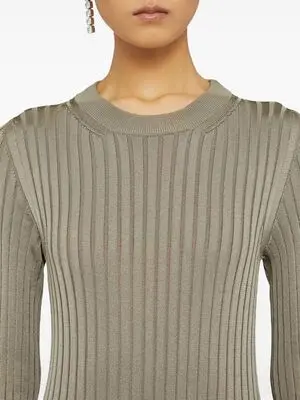 JIL SANDER Ribbed-knit Flared Dress